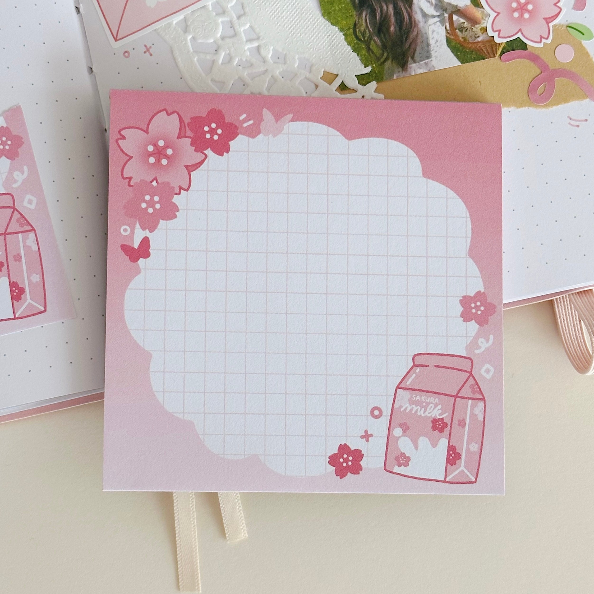 Sakura Milk Memo Pad – Dreamy Diary