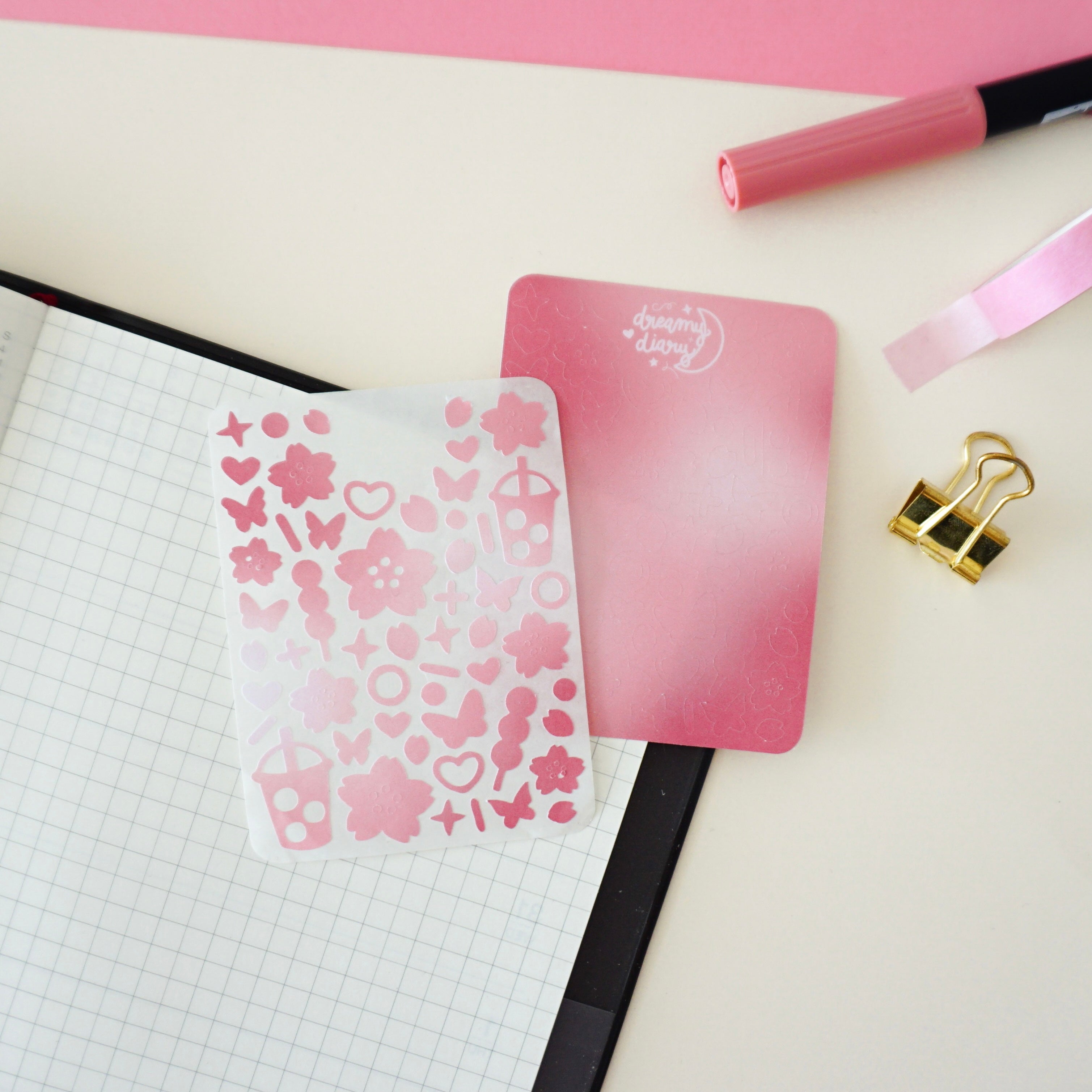 Mini Sakura Deco Sticker Sheet – Dreamy Diary